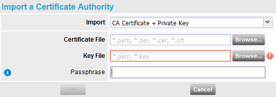 Configuring trusted proxy CA credentials